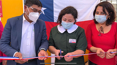 Junji Valparaíso inaugura jardín en Santa María y elige su nombre ...